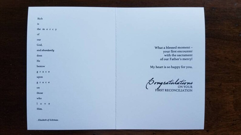 First Reconciliation Card | Happy First Reconciliation | First ...