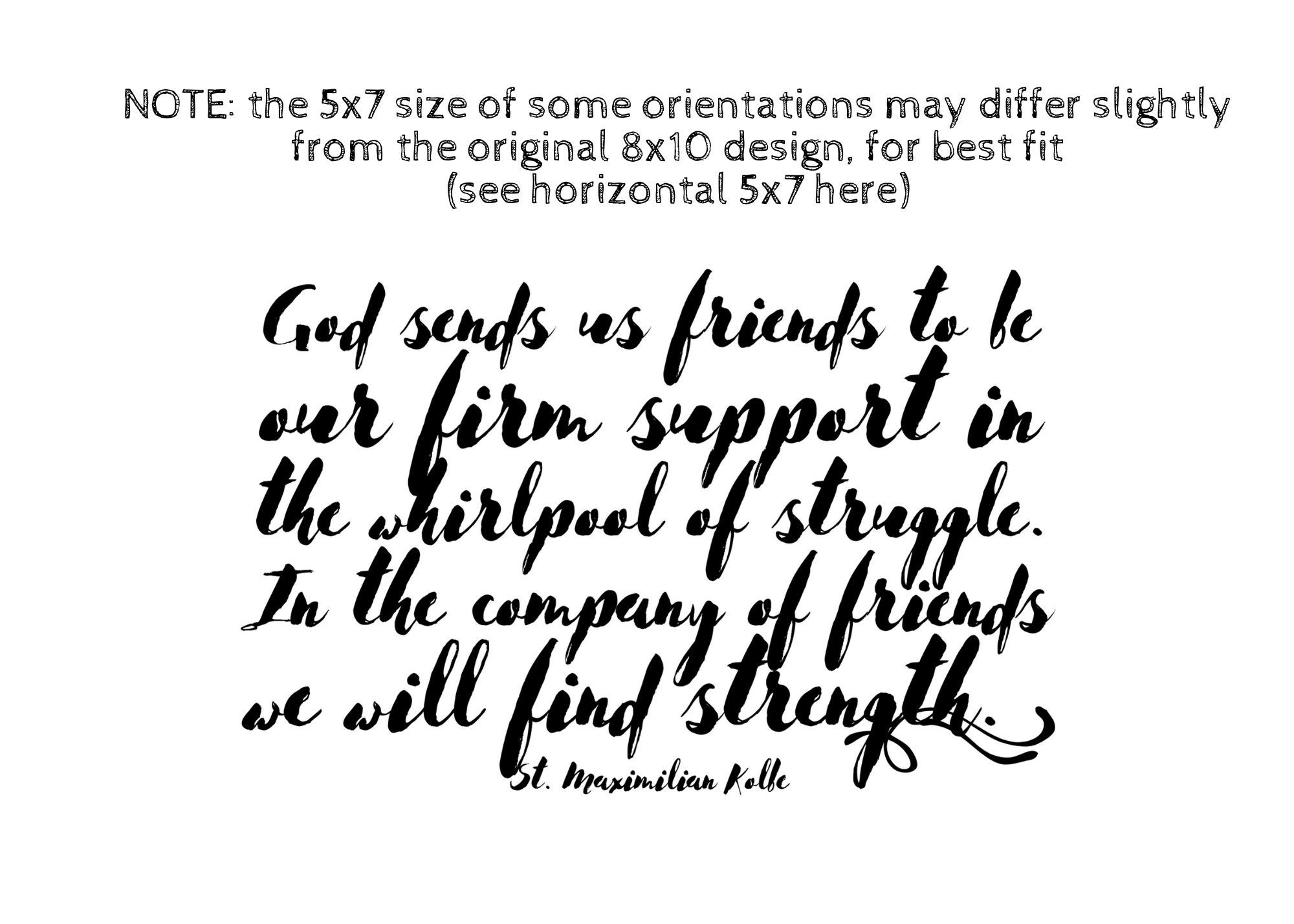 God Sends Us Friends Quote Print | Catholic Wall Decor | Religious Wall ...