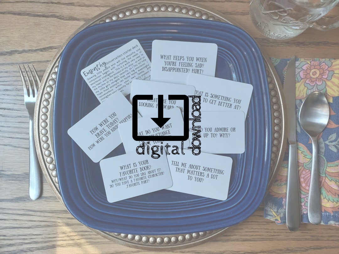Printable Conversation Starters | EMPATHY | Emotional Literacy Tools ...