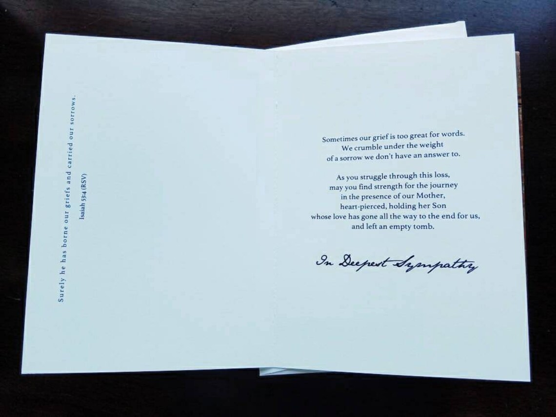 Sympathy Card Condolence Card Tragic Loss Sorry for Your - Etsy