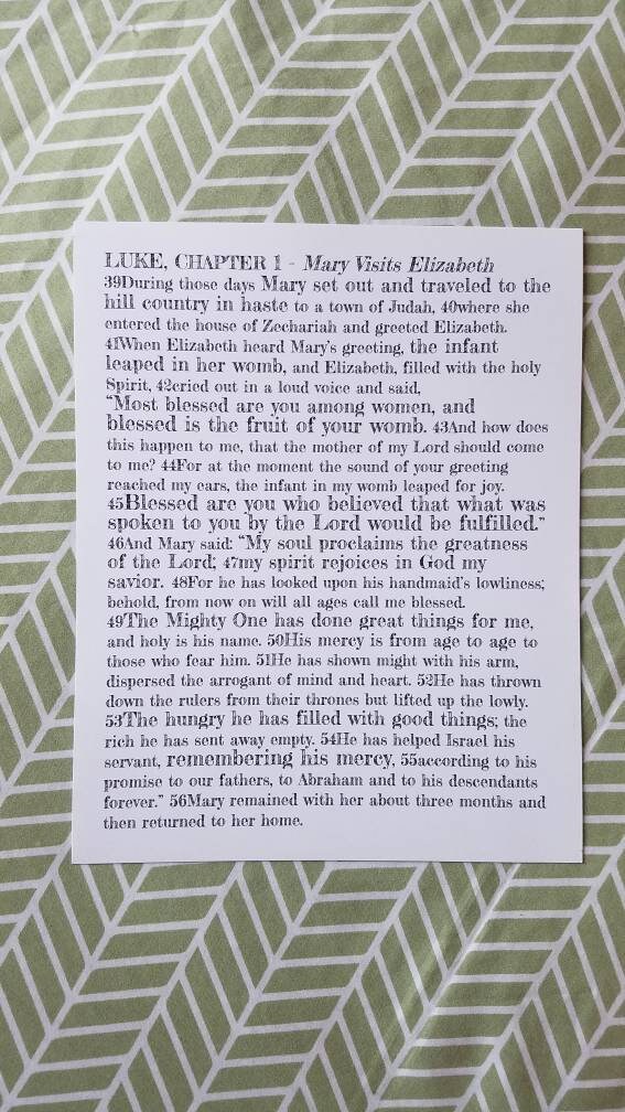 The Visitation Gospel Print Digital Download Scripture Printable ...