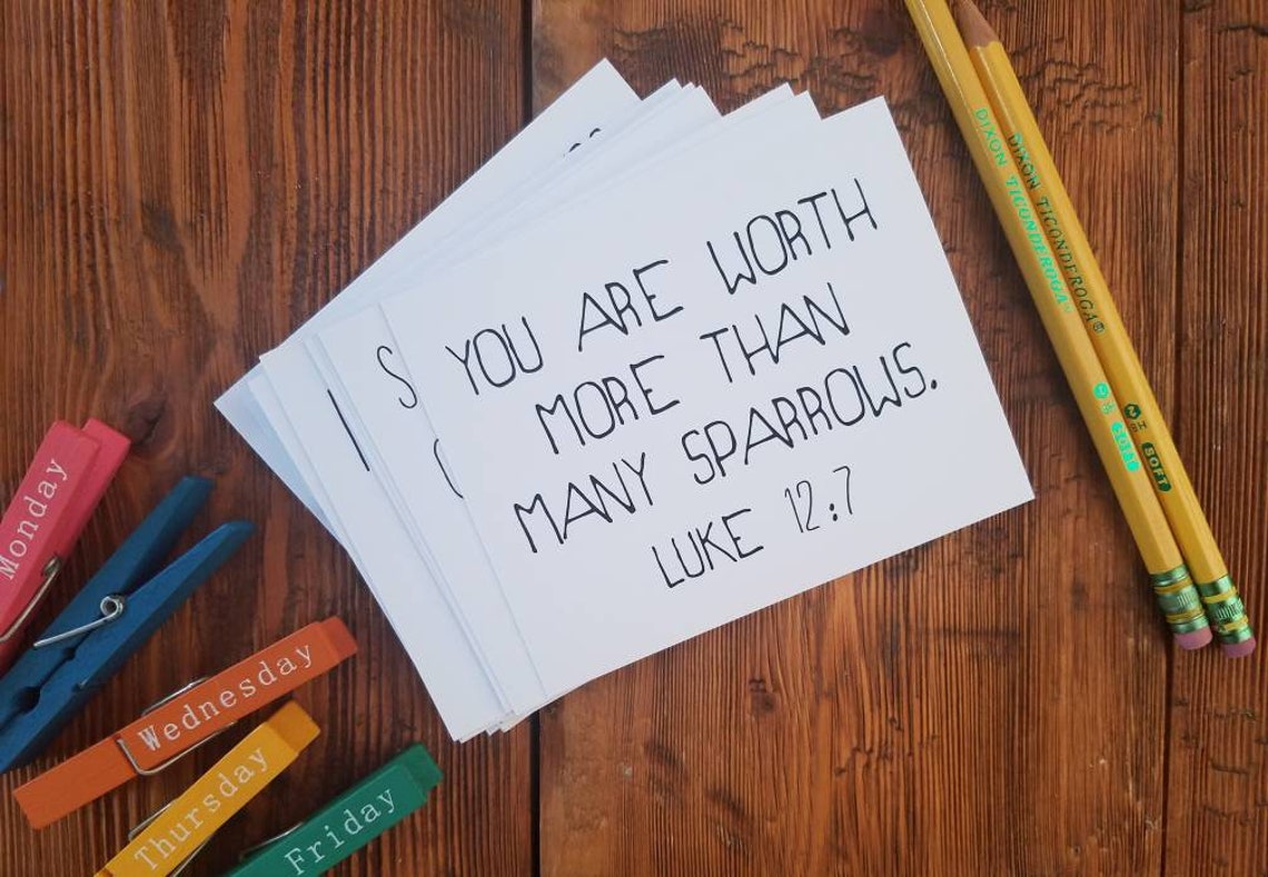 Printable Scripture Lunchbox Notes | Digital Download Bible Quotes ...