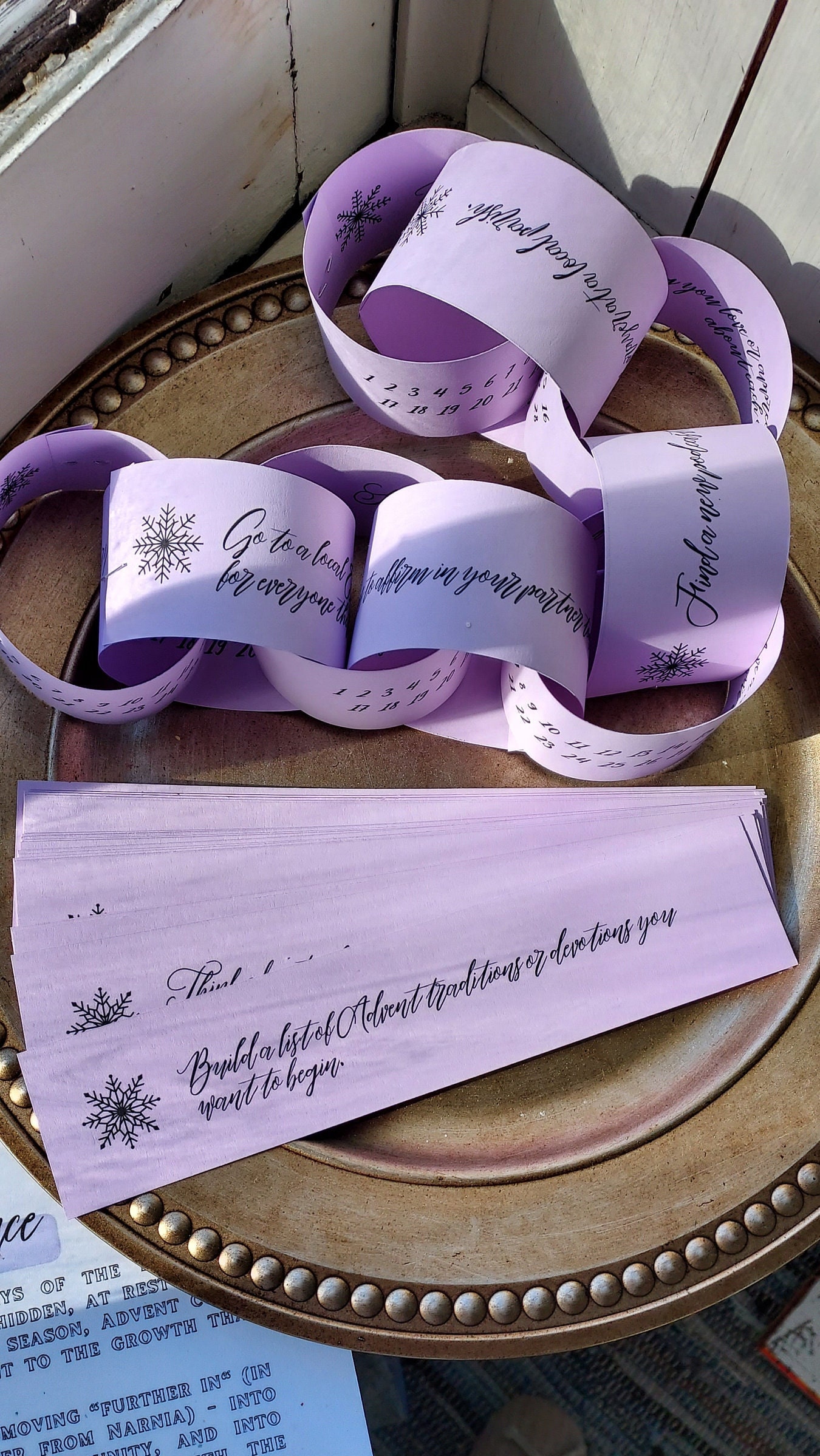 Printable Couples Advent Activity Chain Advent Devotions Download ...