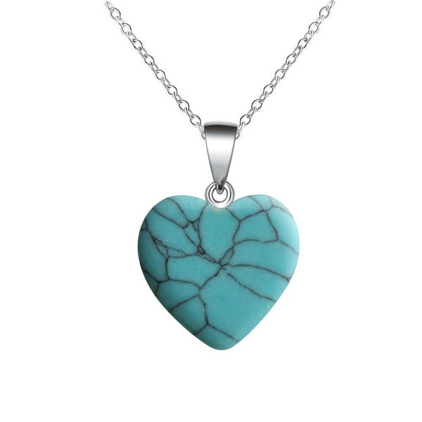 Turquoise Heart Shaped Pendant - Etsy