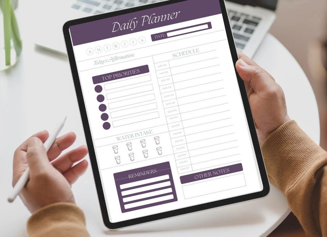 Daily Planner, Good Notes Planner, Instant Download - Etsy