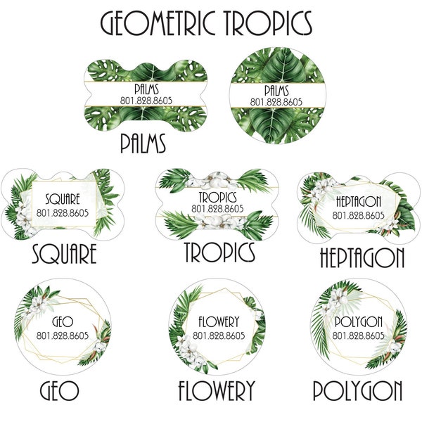 Tropical Name Tag - Etsy