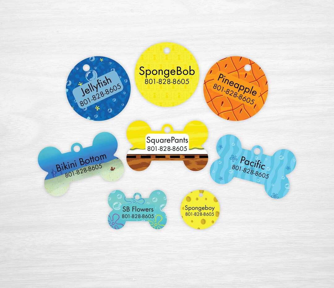 Spongebob Squarepants Collection - Personalized Pet Tags, Dog Tags for ...