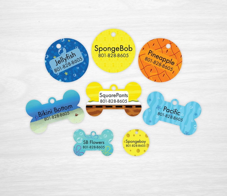 Spongebob Squarepants Collection - Personalized Pet Tags, Dog Tags for ...
