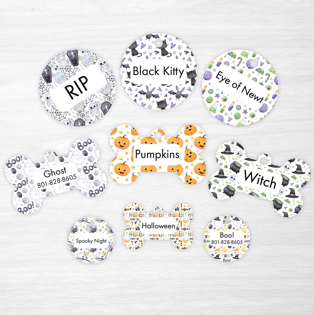 Sweet & Spooky Halloween Collection - Personalized Pet Tags, Dog Tags ...