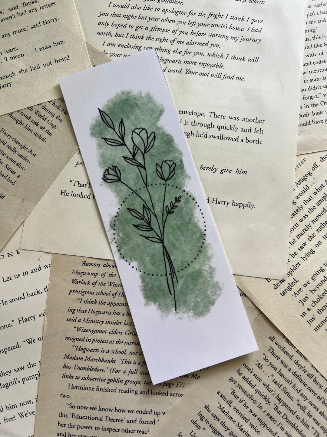 Green Floral | Bookmark - Etsy