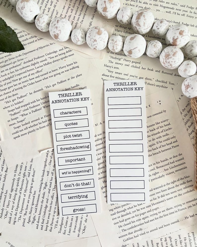 Annotating Bookmark - Etsy
