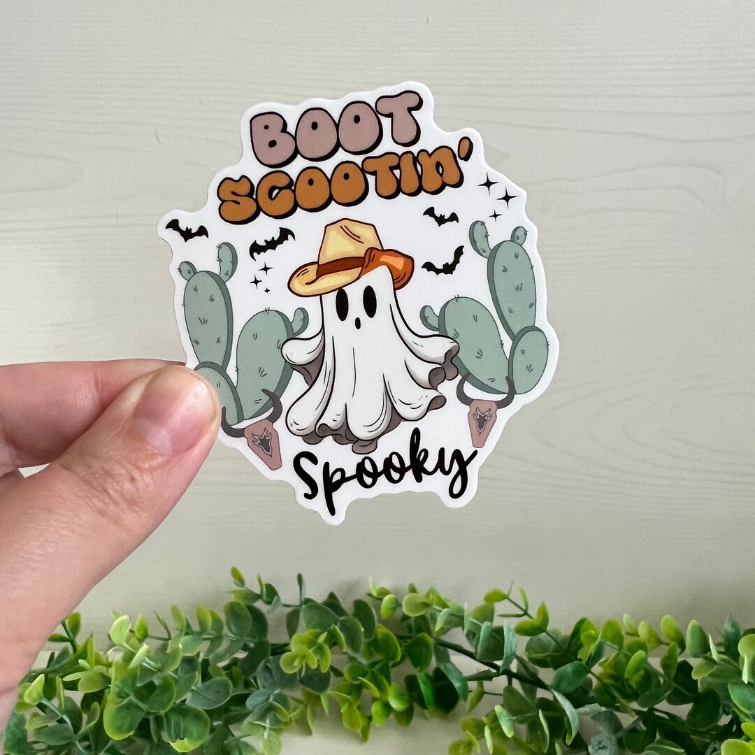 Boot Scootin’ Spooky | Vinyl Sticker - Etsy