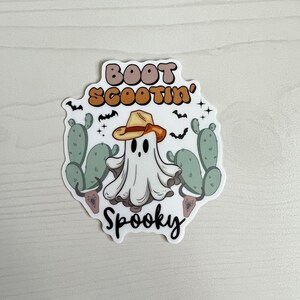 Boot Scootin’ Spooky | Vinyl Sticker - Etsy