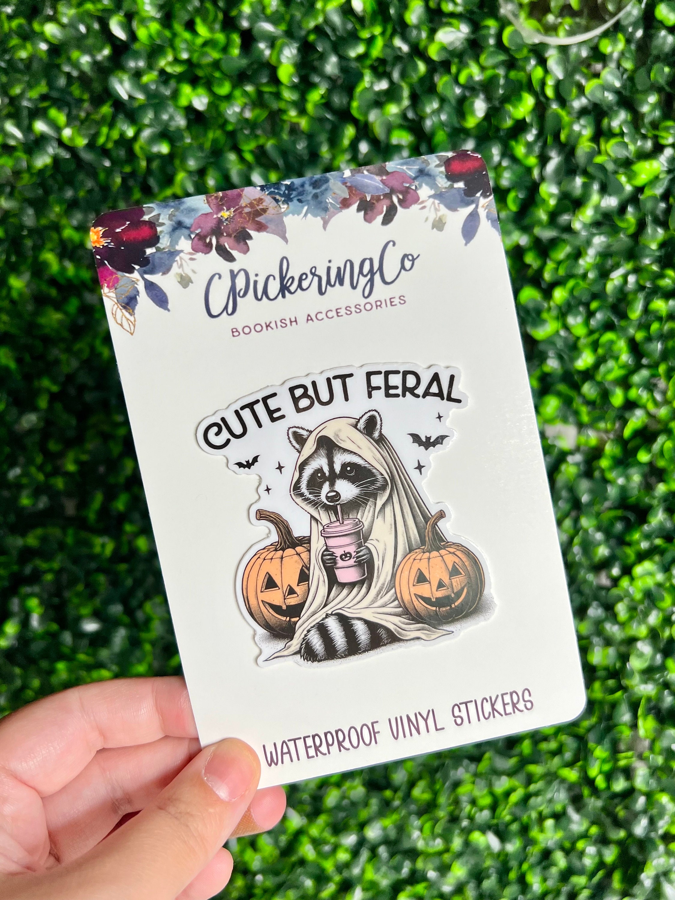 Cute but Feral | Raccoon | Vinyl Sticker - Etsy