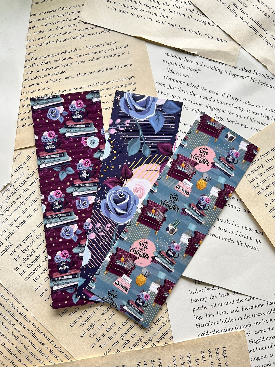 One More Chapter Bookmark Set - Etsy