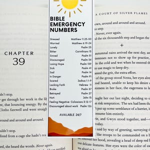 Bible Emergency Numbers | Bookmark - Etsy