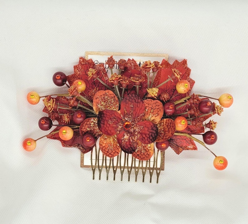 Rust Orange Red Hair Comb - Etsy