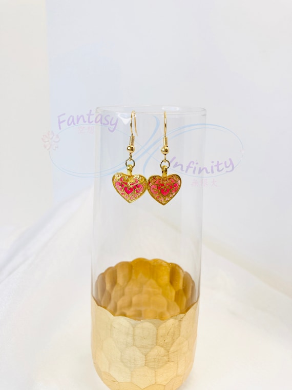 Heart Container Earrings Fanart - Etsy