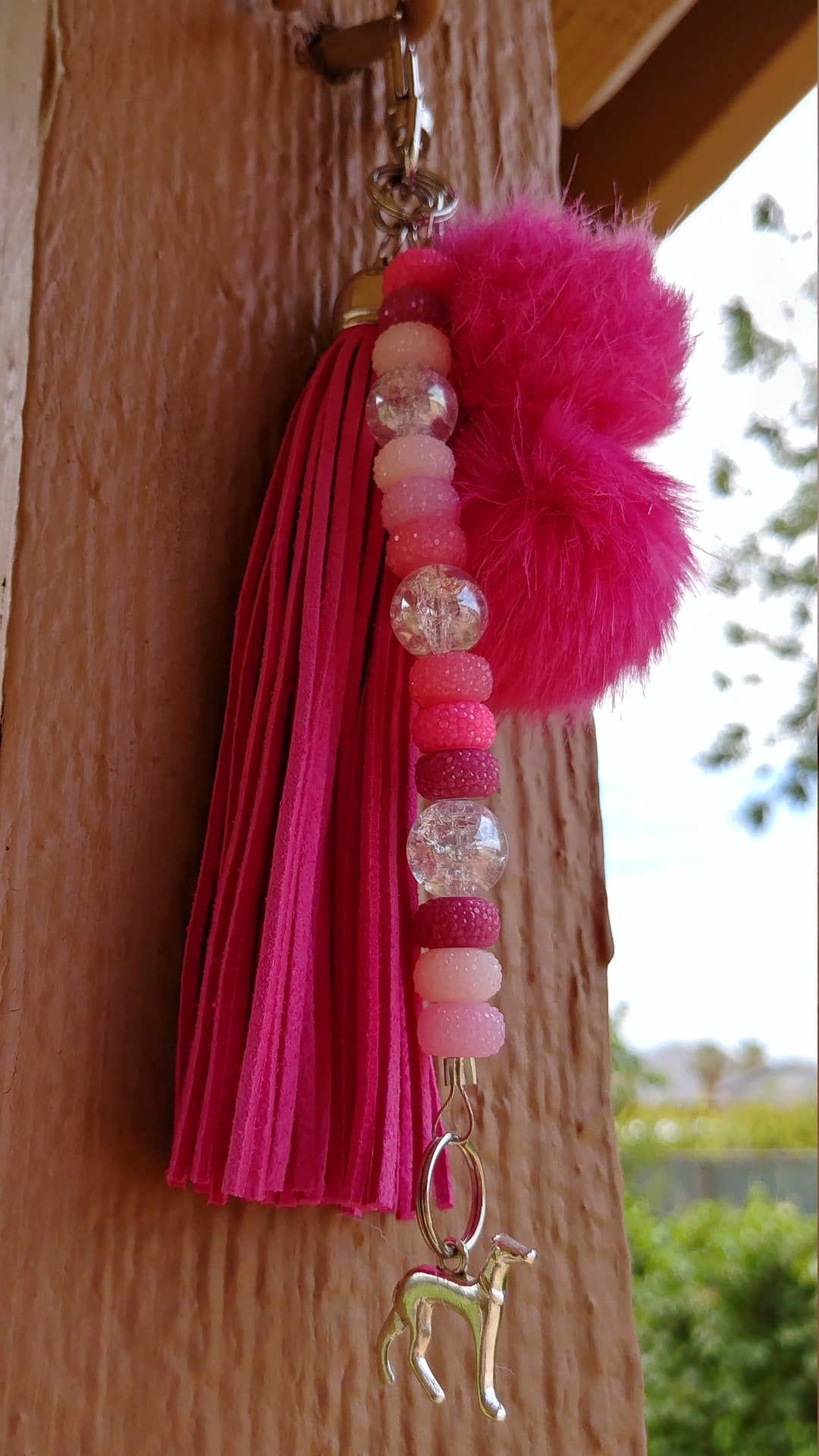 All Breed Greyhound Dog Collar Tassle Tassel Hot Pink - Etsy UK