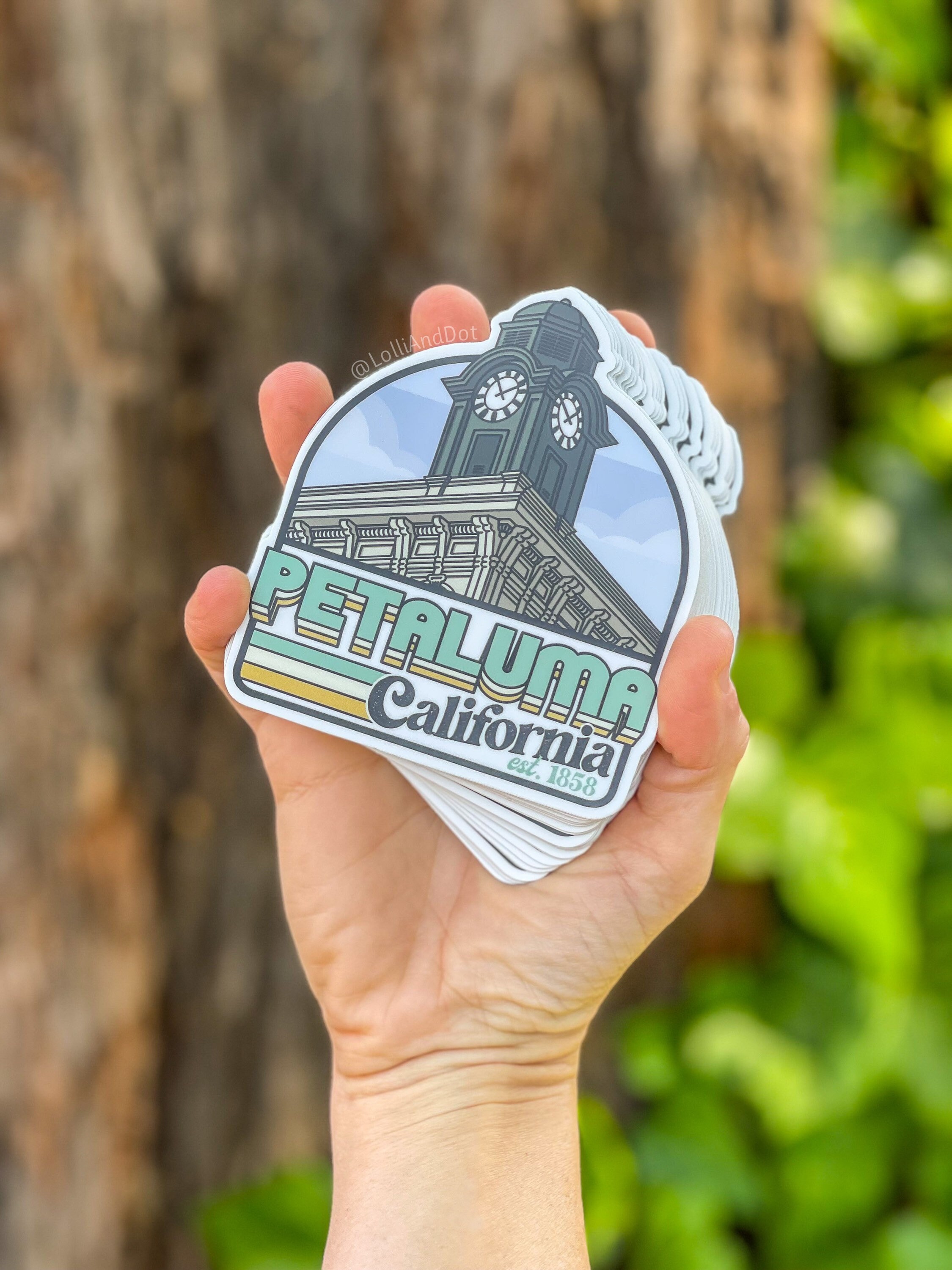 4 Inch Petaluma Clock Tower Sticker - Etsy