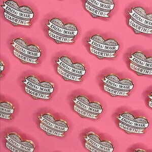 Know Your Worth Hard Enamel Pin Rose Gold Etsy