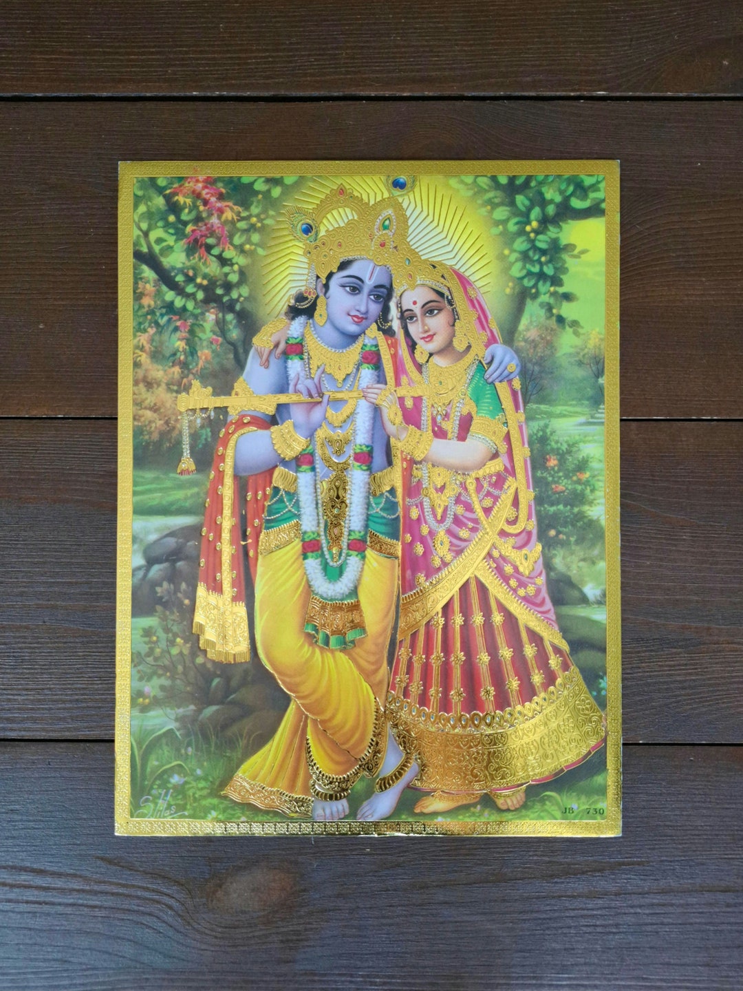 Hindu Divine Couple Radha Krishna Poster - Etsy