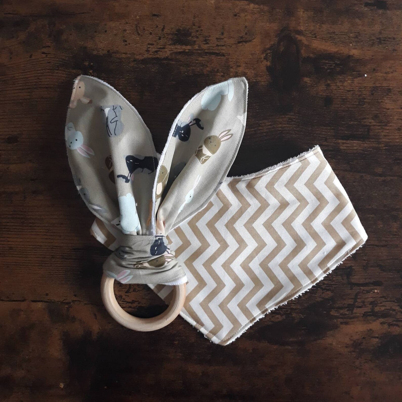 Bunny Ears Rabbit Teething Baby Toy Made With 100% Cotton - Etsy UK