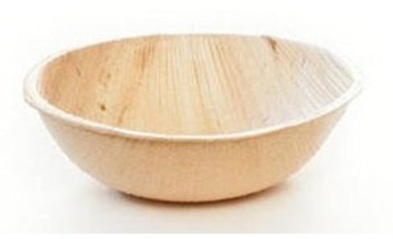 Bamboo Style 3.5 Inch Mini Bowls Palm Leaf Disposable Eco-friendly ...