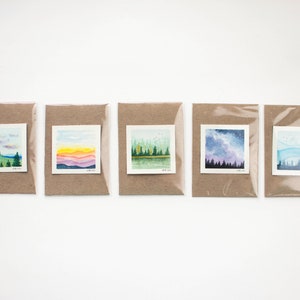 Original Tiny Watercolor Paintings, Tiny Paintings, Mini Paintings ...