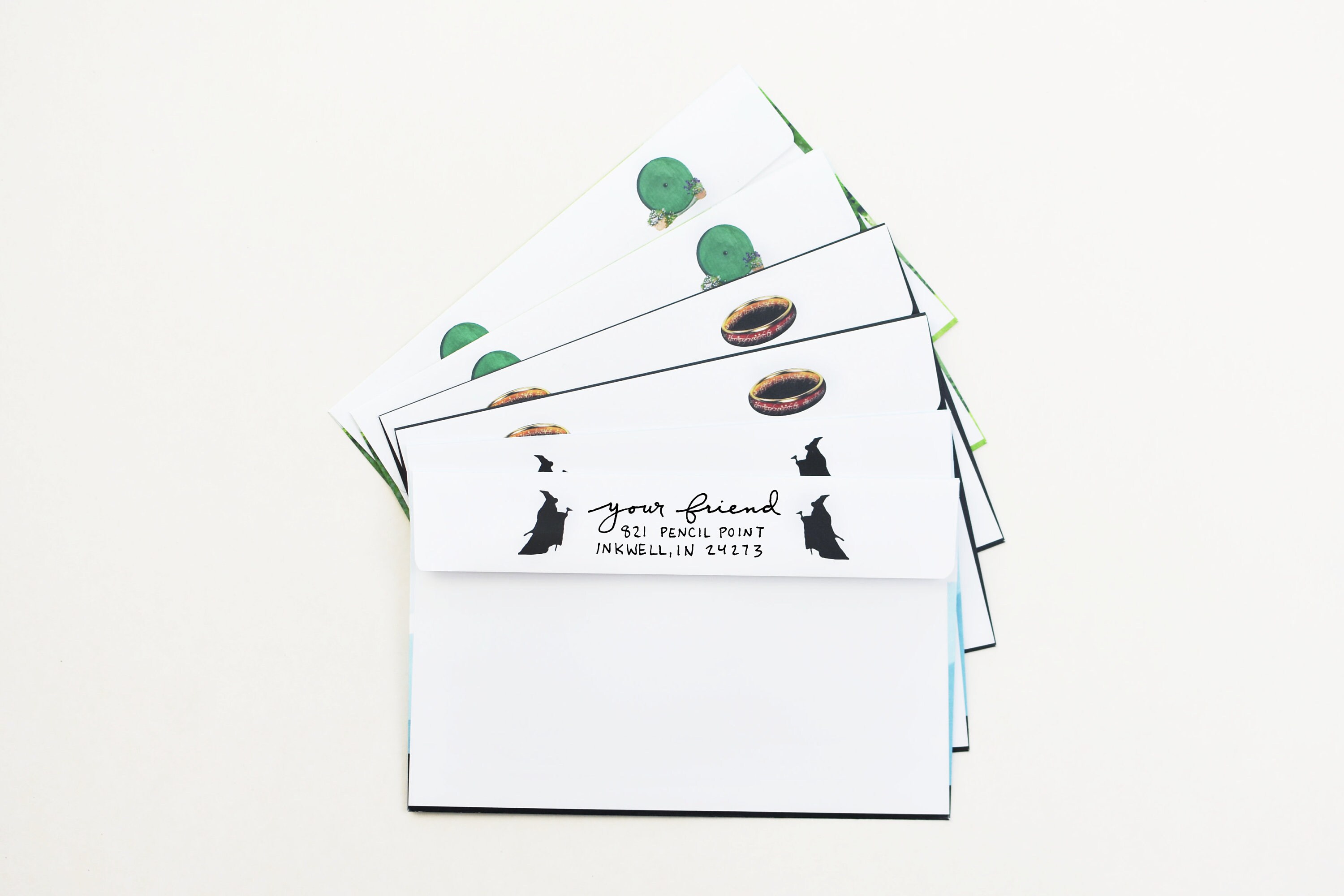 LOTR Decorative Envelopes Mail Art Envelope Art Penpal - Etsy