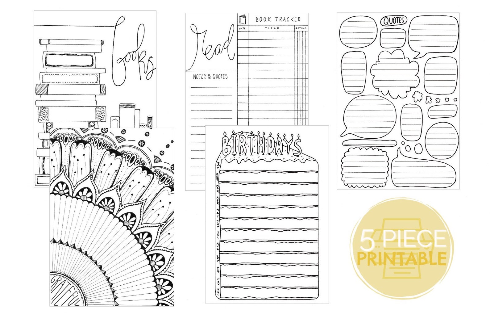 Bullet Journal Printable Bullet Journal Template Bujo | Etsy