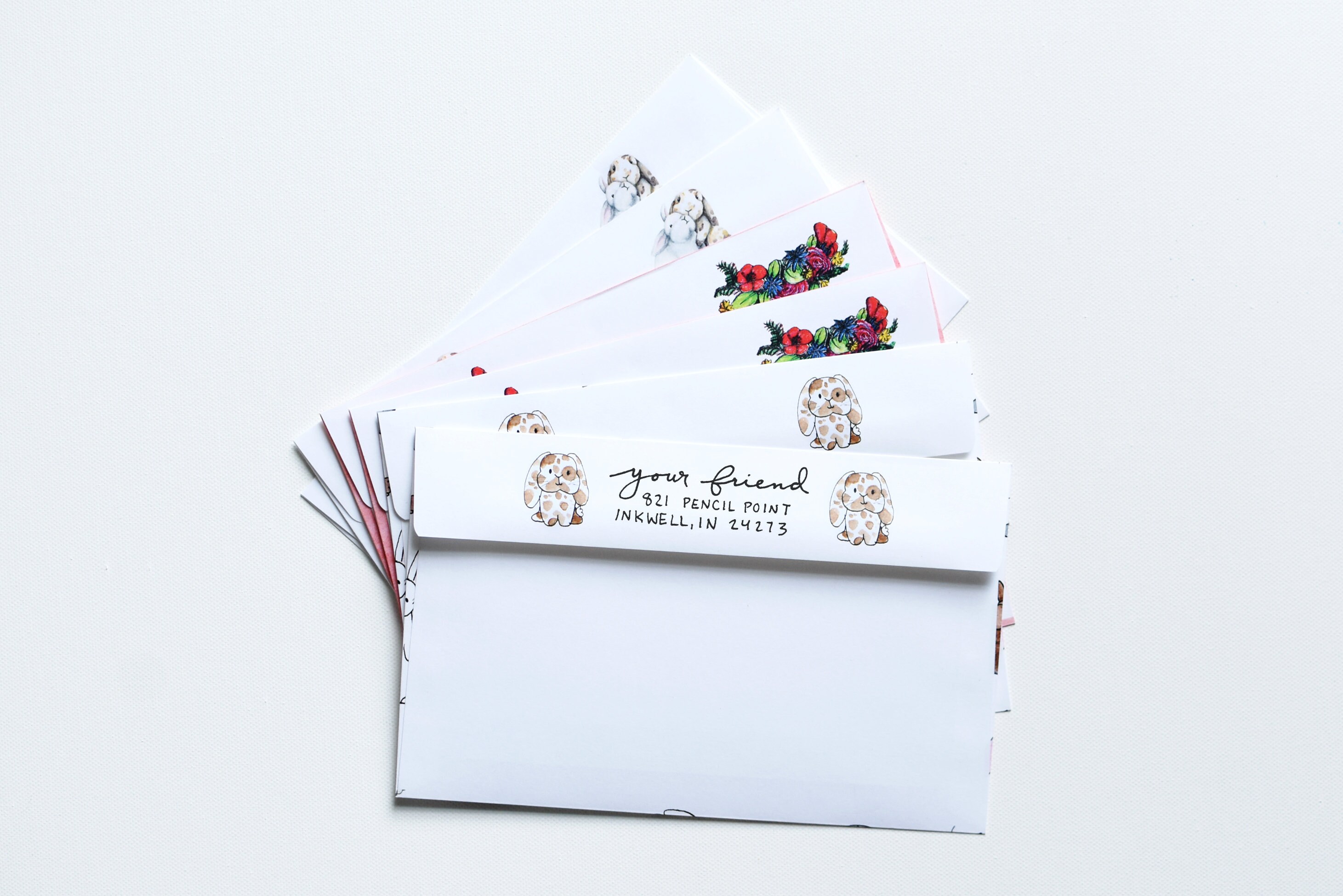 Decorative Envelopes Rabbit Envelope Set Mail Art Envelope | Etsy