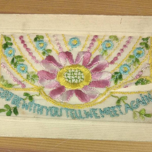 Embroidered Postcard - Etsy