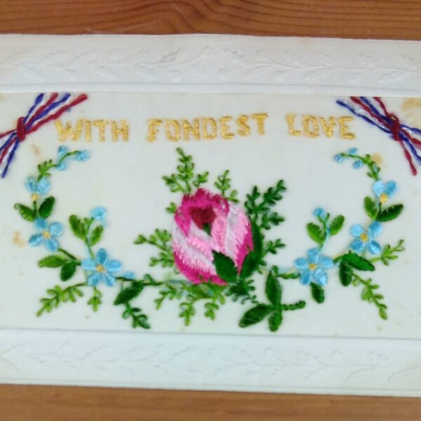 Embroidered Postcard - Etsy
