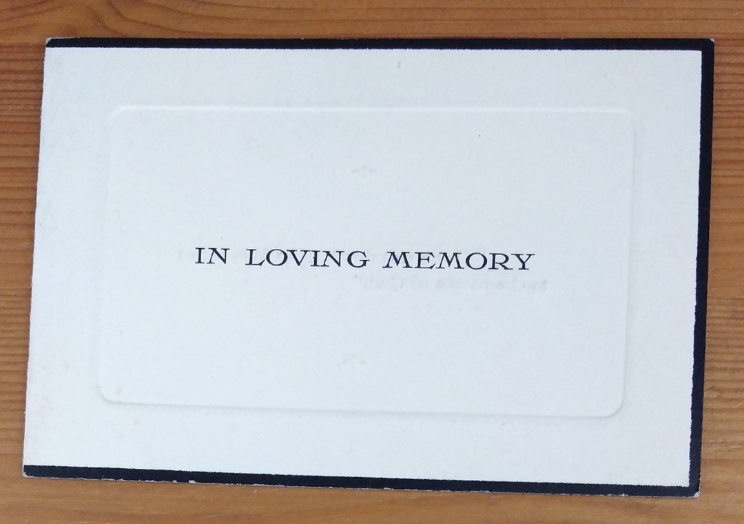 Vintage in Memoriam Funeral Card in Loving Memory Mary Price 1929 ...