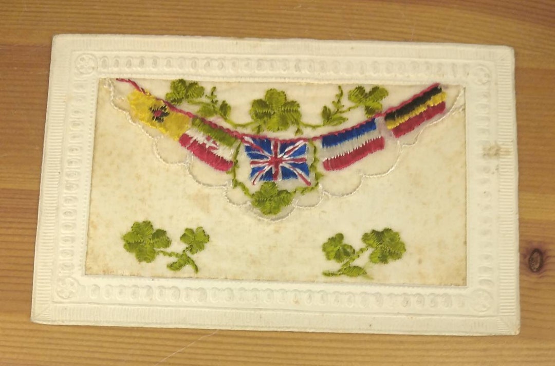 WW1 Embroidered Silk Postcard Flags (L1F) - Etsy