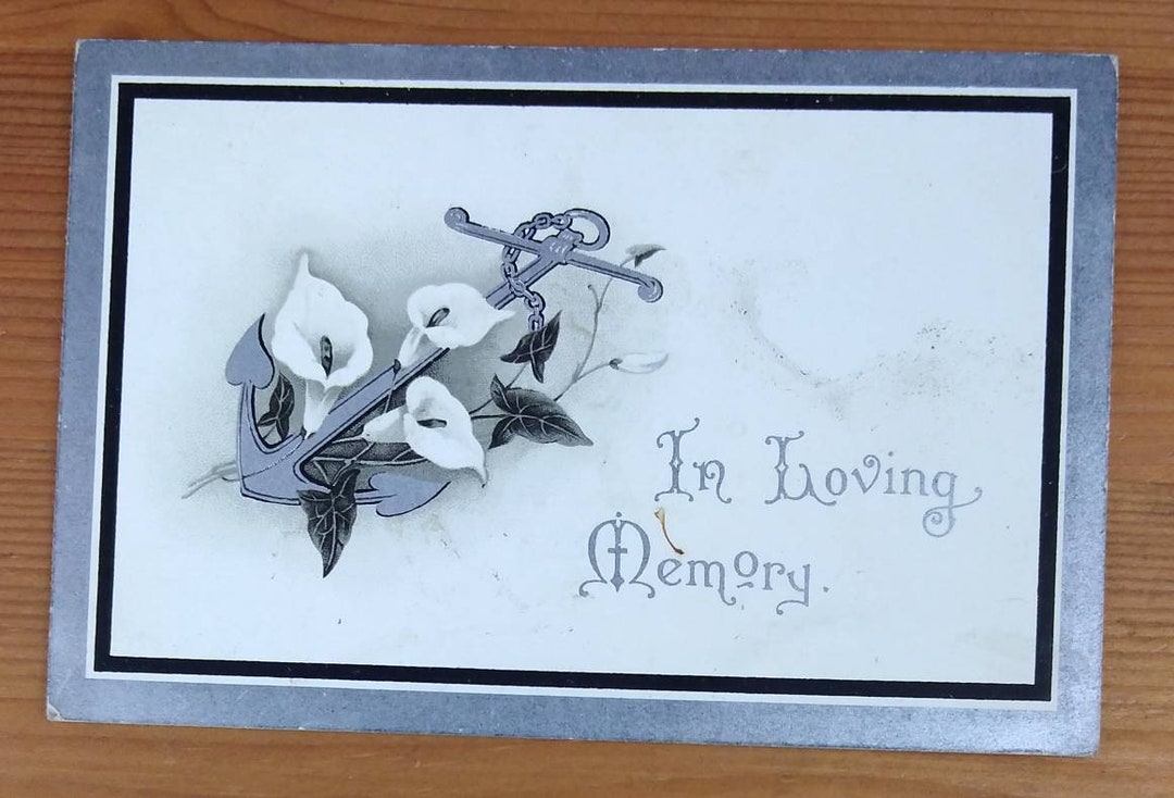 Antique in Memoriam Funeral Card in Loving Memory Mary 1909 Clunbury ...