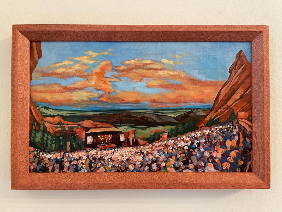 Original Widespread Panic Acrylic Painting. Red Rocks Amphitheater. 10. ...