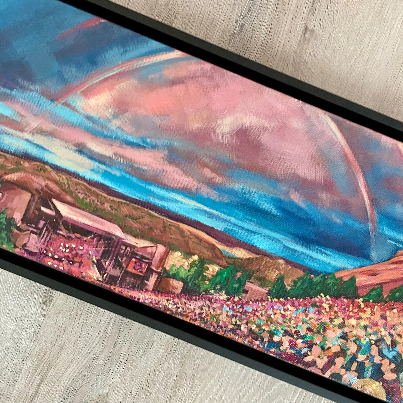 Original Red Rocks Amphitheater Painting. WSP Rainbow. - Etsy