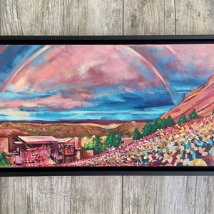 Original Red Rocks Amphitheater Painting. WSP Rainbow. - Etsy