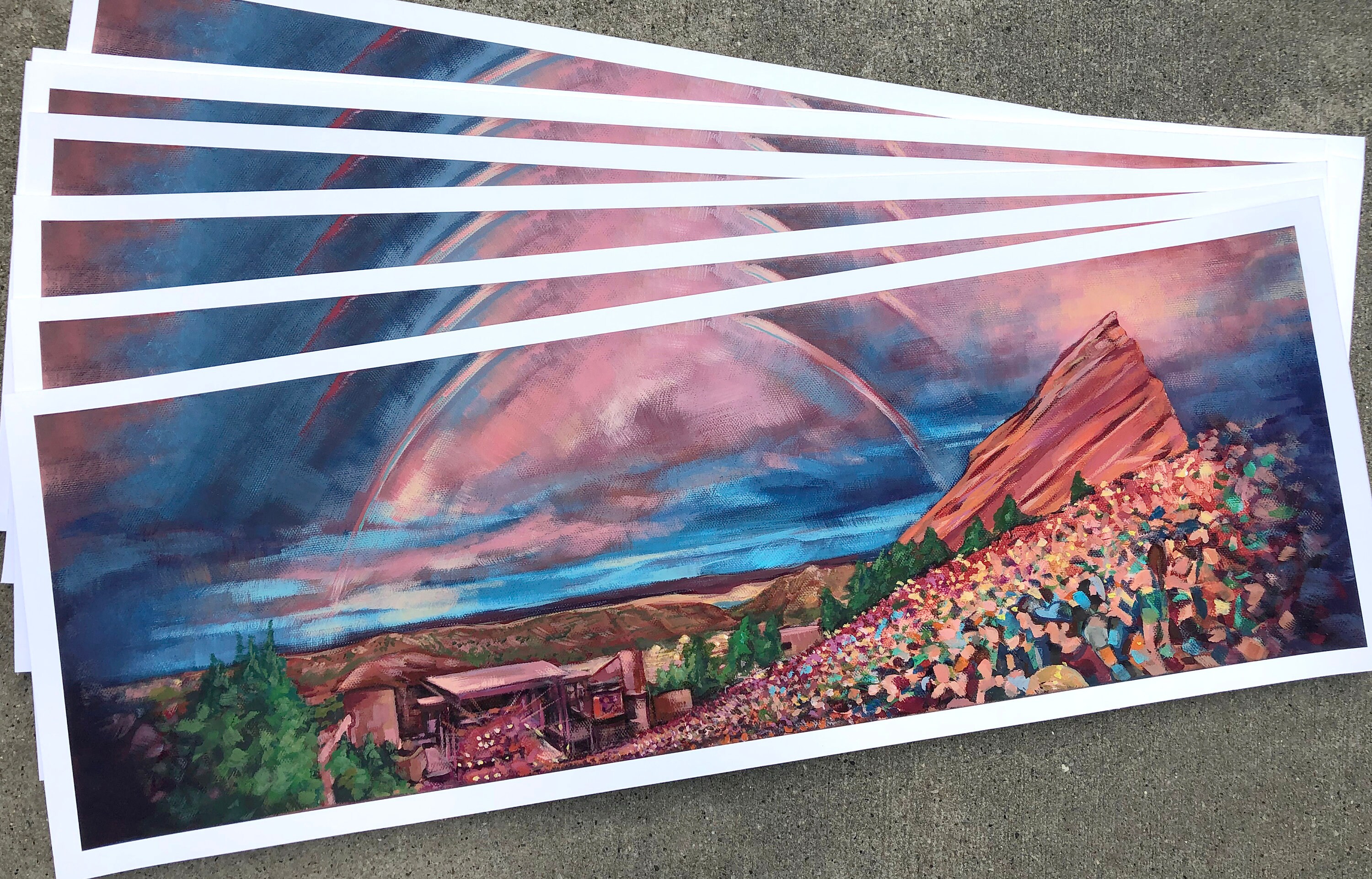 Red Rocks. Widespread Panic. Double Rainbow. Limited Edition Print ...