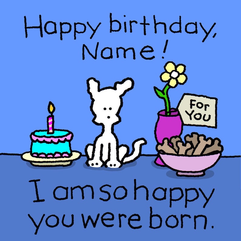 Add Name to Chippy GIF Happy Birthday | Etsy