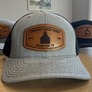 4 or More Sewn on Leather Patch Ranch Hats | Trucker Hats for Farmers ...