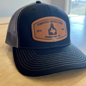 4 or More Sewn on Leather Patch Ranch Hats | Trucker Hats for Farmers ...