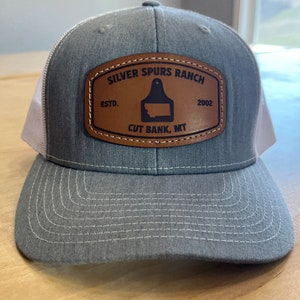 4 or More Sewn on Leather Patch Ranch Hats | Trucker Hats for Farmers ...