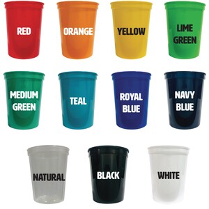 16oz Custom Printed Plastic Cups for Wedding, Engagement Party or ...