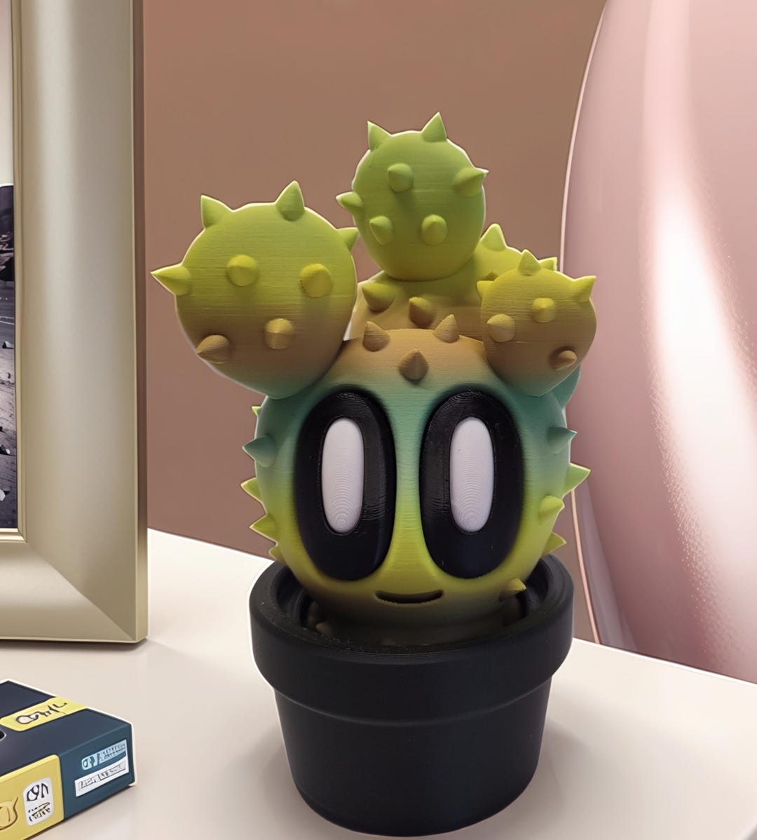 3D Printed Prickly Pear Plant Desk Decor - Office Gift, Made in UK - Etsy