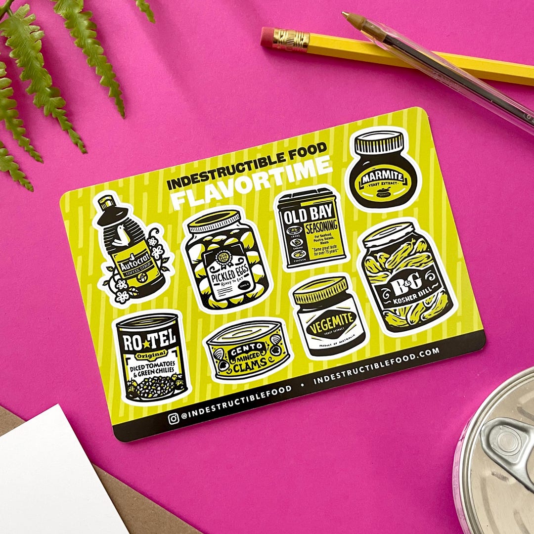 Flavortime Sticker Sheet | Cute Food Stickers | Journaling Stickers ...