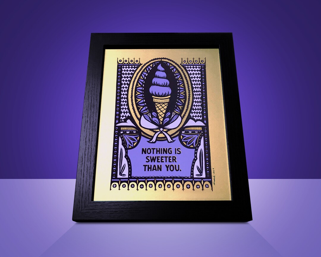 Devotional Ice Cream Cone Screenprint - Etsy