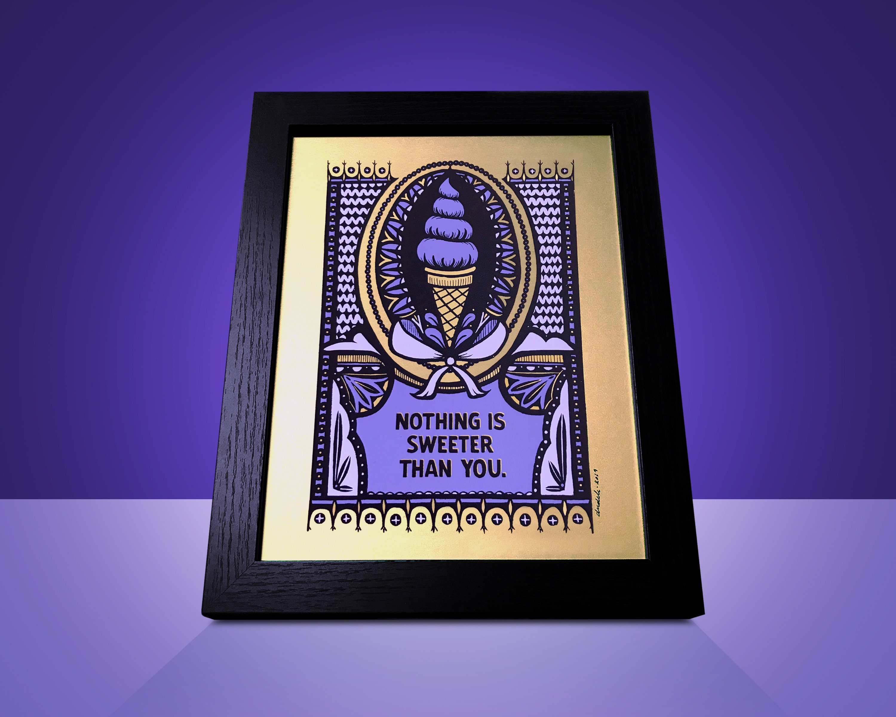 Devotional Ice Cream Cone Screenprint - Etsy